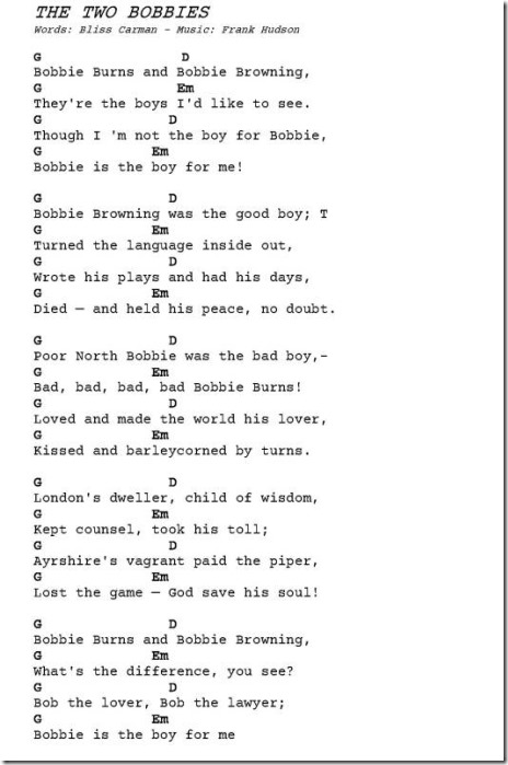 The Two Bobbies: compare & contrast Robert Burns and Robert Browning ...